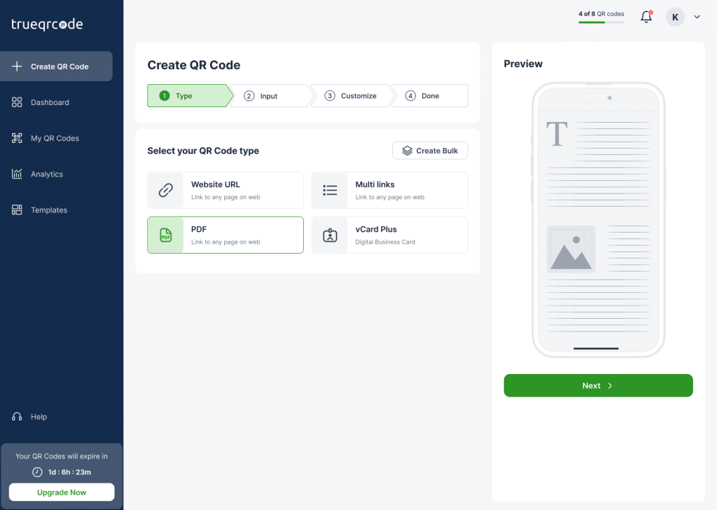 QR code types | Trueqrcode